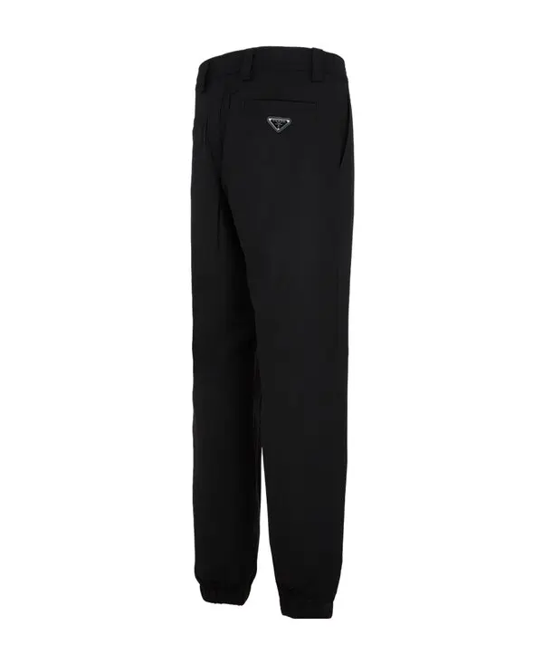 Prada Logo Plaque Straight-leg Trousers