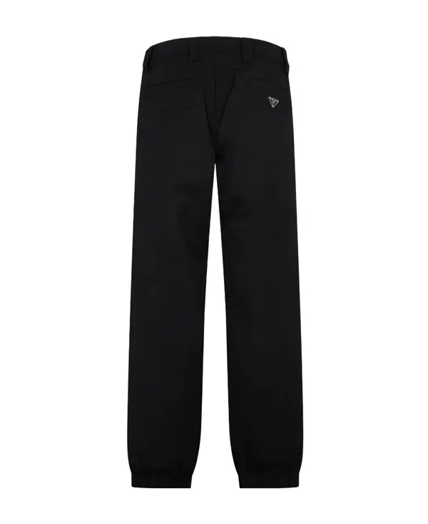 Prada Logo Plaque Straight-leg Trousers