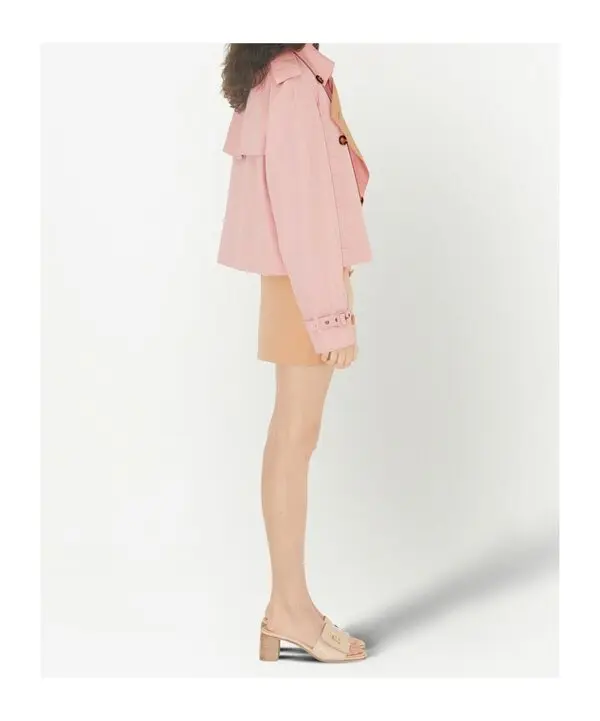 Burberry Gabardine Cropped Trench Coat