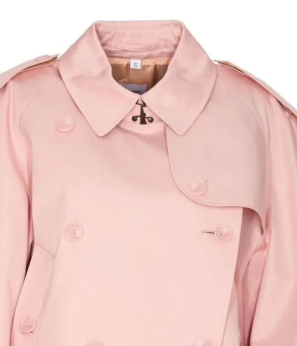 Burberry Gabardine Cropped Trench Coat