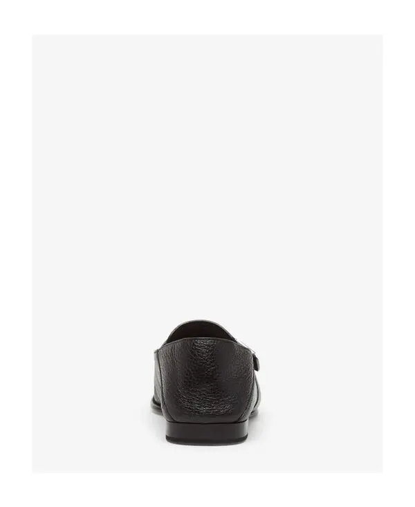 Fendi Leather Loafers With Palladium-plated Hardware - Black