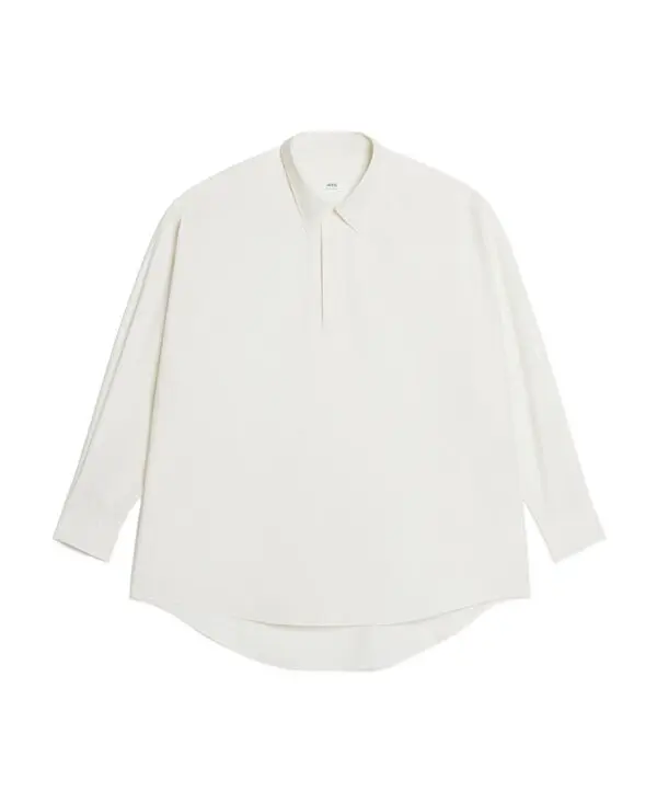 AMI Paris Long-sleeved Shirt Dress - White