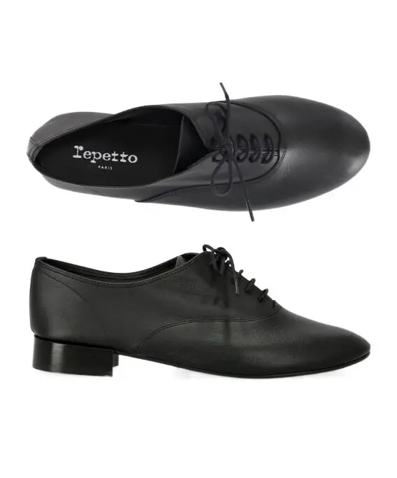 Repetto Round Toe Lace Up Oxfords