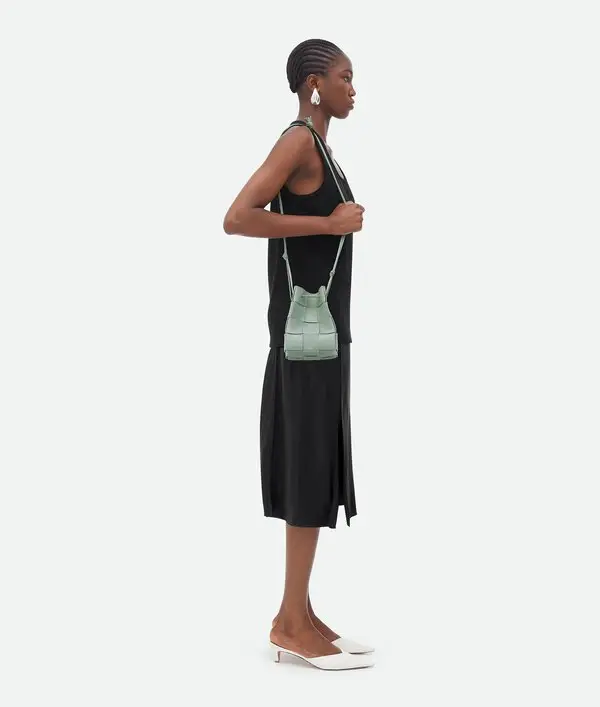 Bottega Veneta Cassette Small Shoulder Bag - Gray