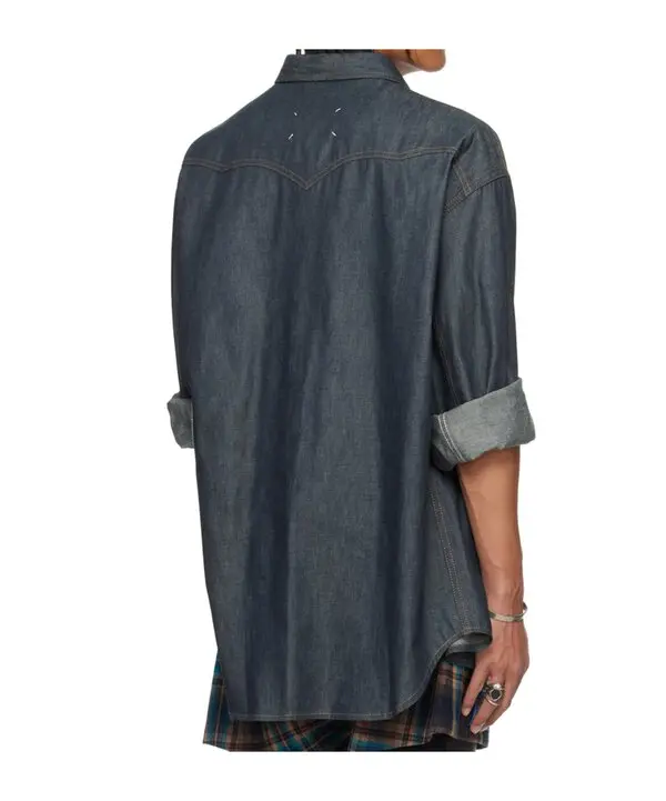 MAISON MARGIELA Flap Chest-pocketed Buttoned Denim Shirt