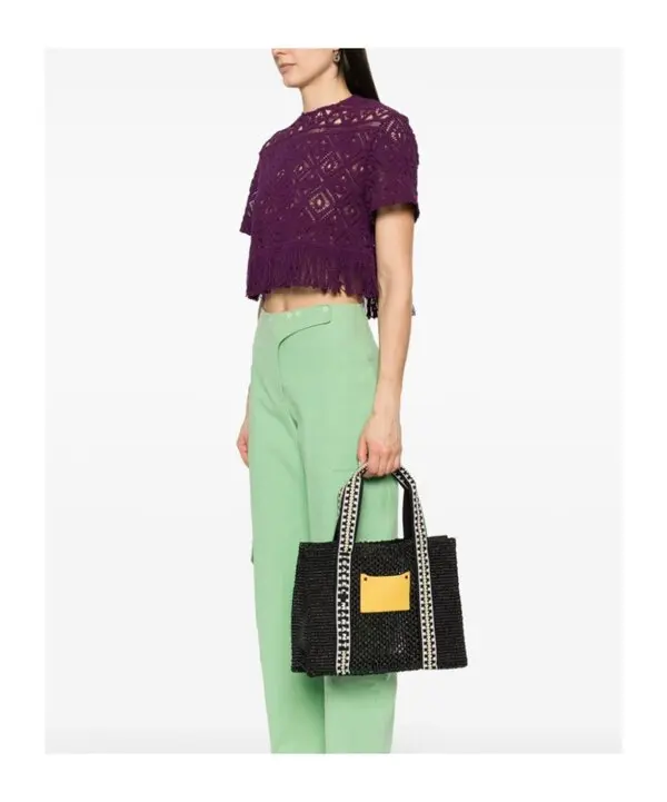 Isabel Marant Étoile Knitted Handbag With Patterned Embroidery