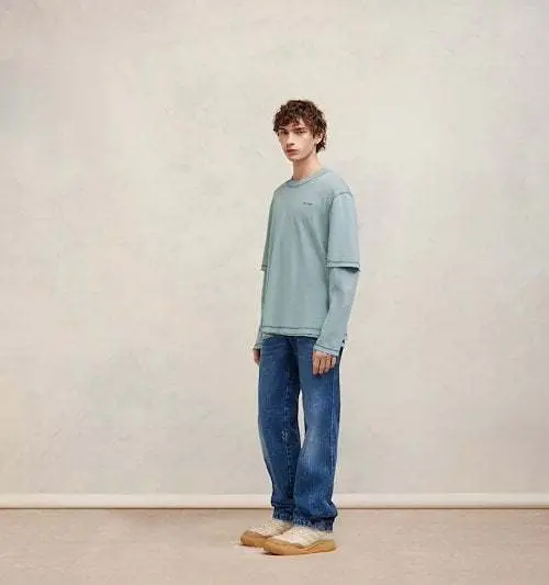 Ami De Coeur Sweatshirt With Contrast Stitching