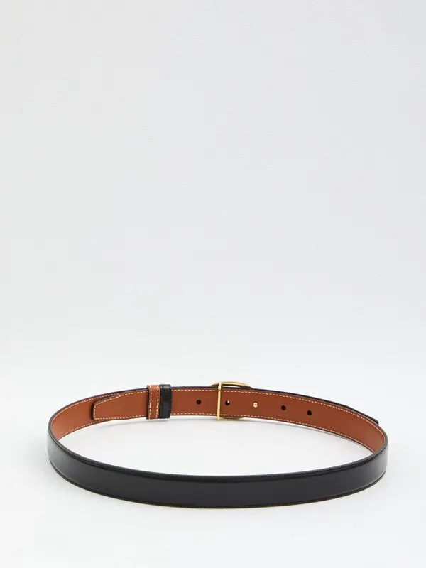 Celine Medium 25mm Alix Belt In Taurillon And Natural Calfskin