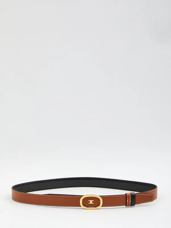Celine Medium 25mm Alix Belt In Taurillon And Natural Calfskin