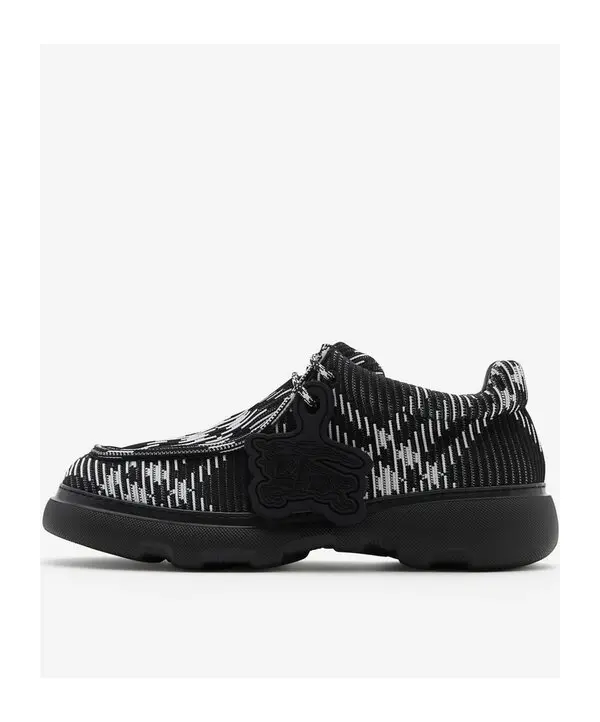 Burberry Checked Lace-up Derby Shoes
