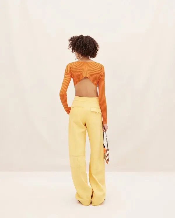 Jacquemus Cropped Cardigan With Logo Embellishment