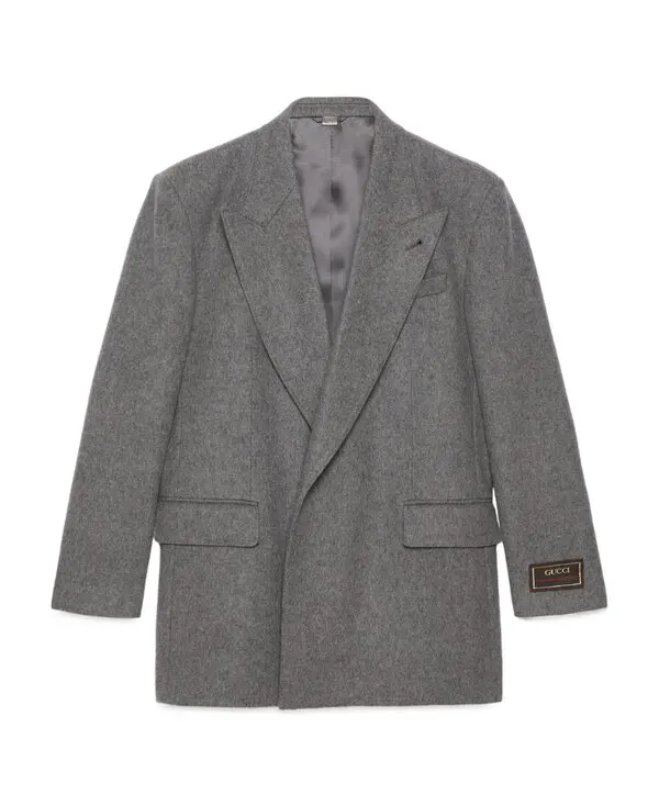 Gucci Logo Patch Tailored Jacket