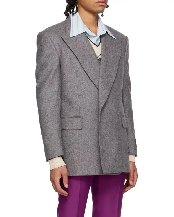 Gucci Logo Patch Tailored Jacket