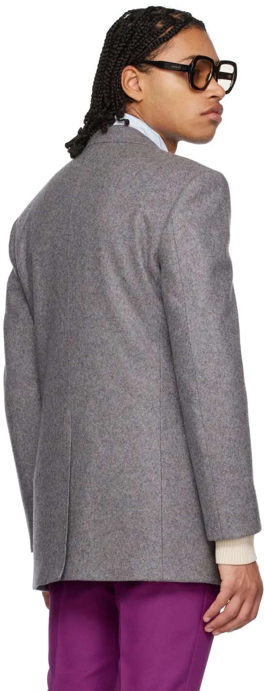Gucci Logo Patch Tailored Jacket