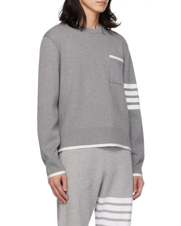 Thom Browne 4-bar Striped Crewneck Jumper