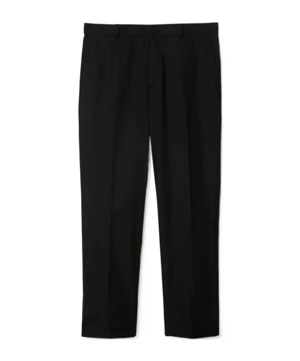 Burberry Oversized Cotton Trousers With Equestrian Knight Embroidery