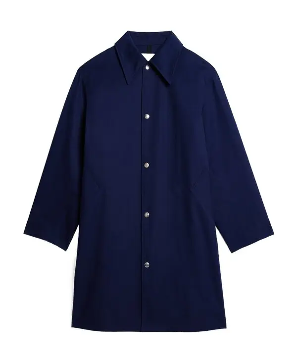 Ami Press-stud Shirt Coat - Black