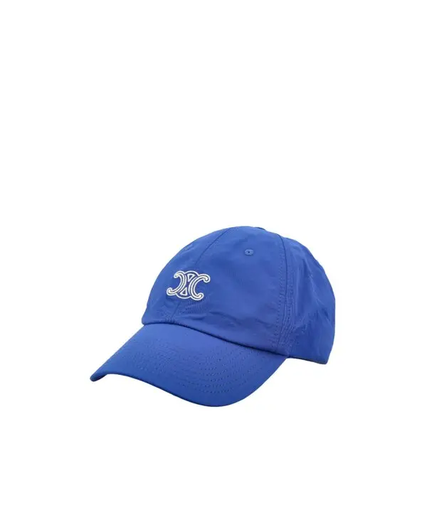 Celine Triomphe Cap In Nylon - Blue
