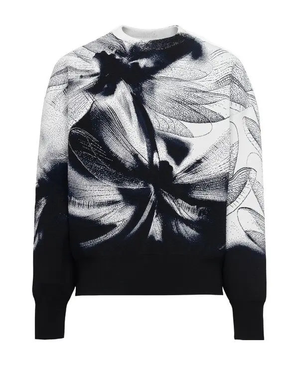 Alexander McQueen Graphic Print Crewneck Sweater