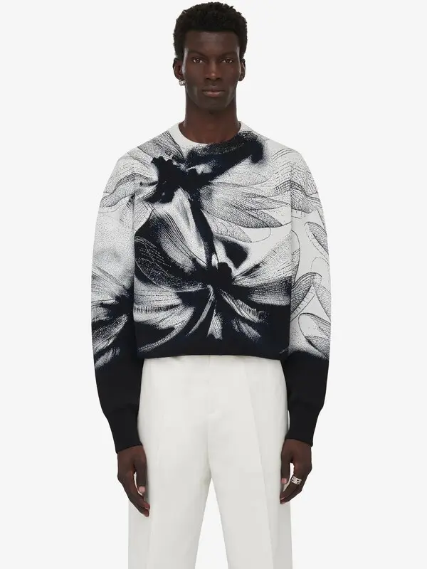 Alexander McQueen Graphic Print Crewneck Sweater