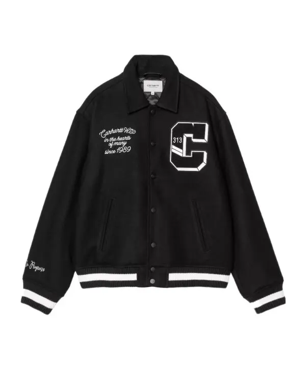 Carhartt Work In Progress World Class Varsity Jacket - Black