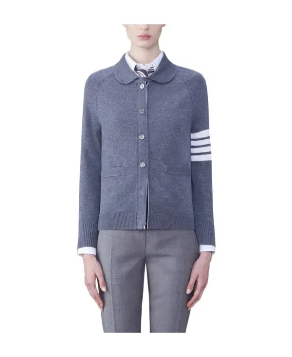 Thom Browne 4-bar Stripe Buttoned Cardigan