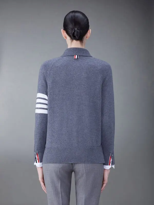 Thom Browne 4-bar Stripe Buttoned Cardigan