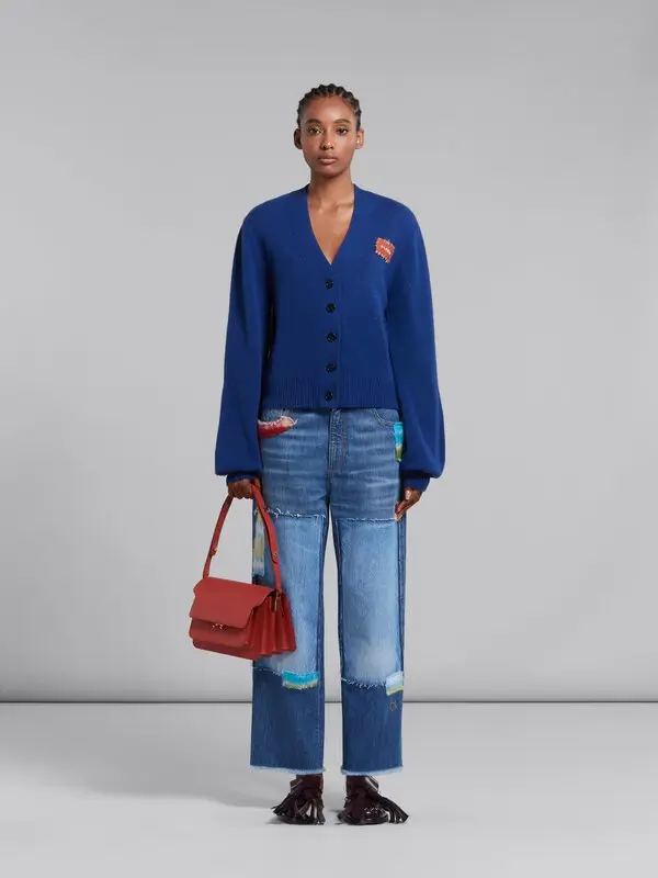 Marni Medium Trunk Saffiano Leather Shoulder Bag