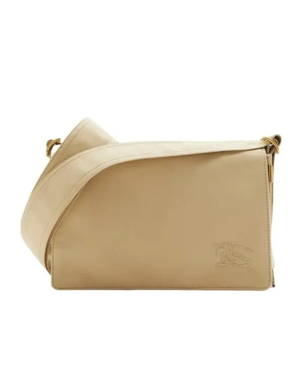 Burberry Equestrian Knight Embroidered Trench Crossbody Bag - Flaxen