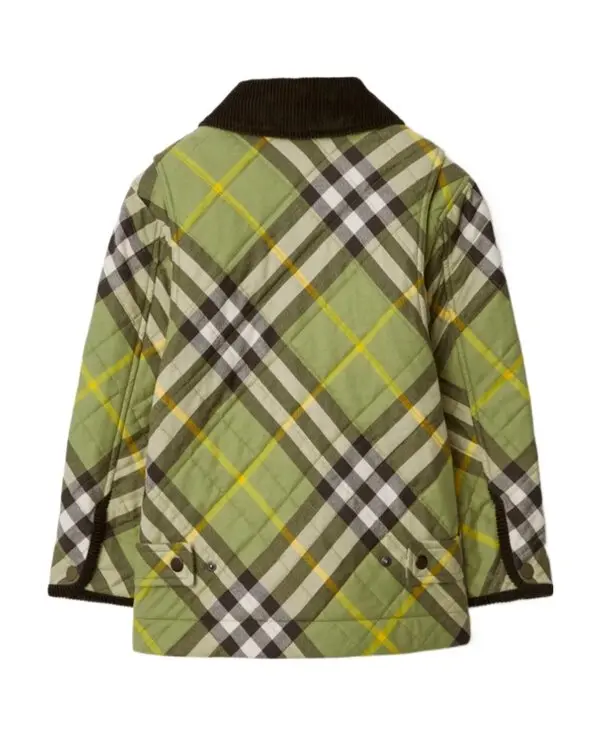 Burberry Quilted Jacket With Corduroy Collar