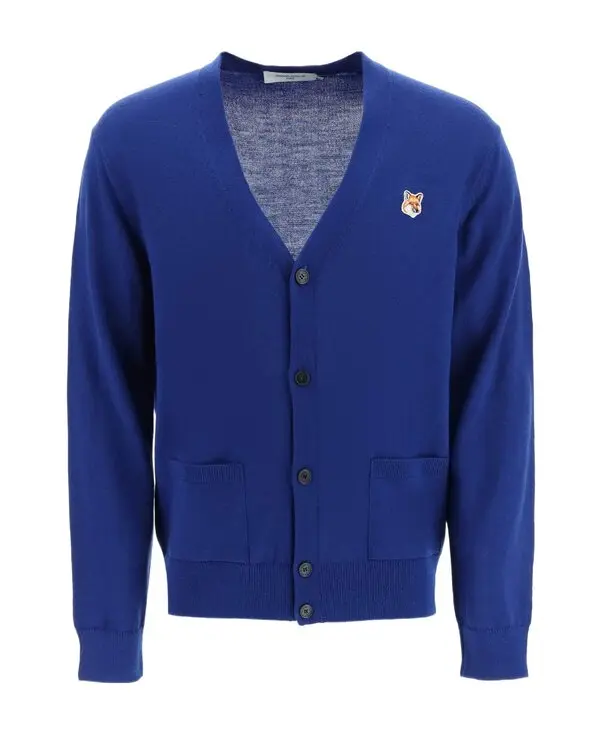 Maison Kitsuné Chillax Fox-patch V-neck Cardigan