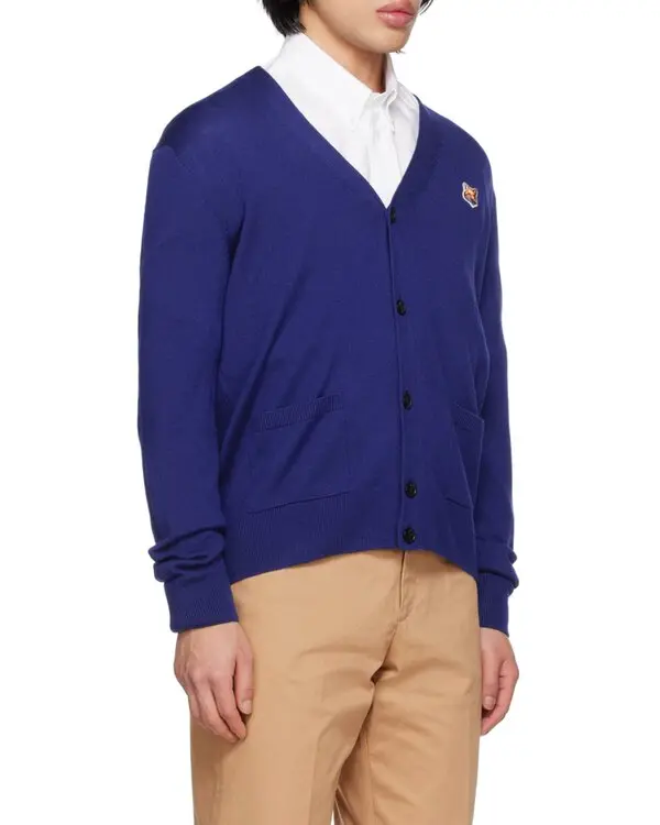 Maison Kitsuné Chillax Fox-patch V-neck Cardigan