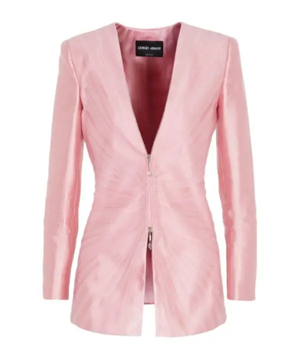 Giorgio Armani Long-sleeved Suit Jacket - Pink