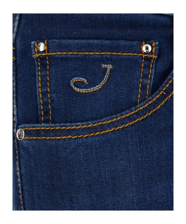 Jacob Cohen Logo-patch Jeans - Blue