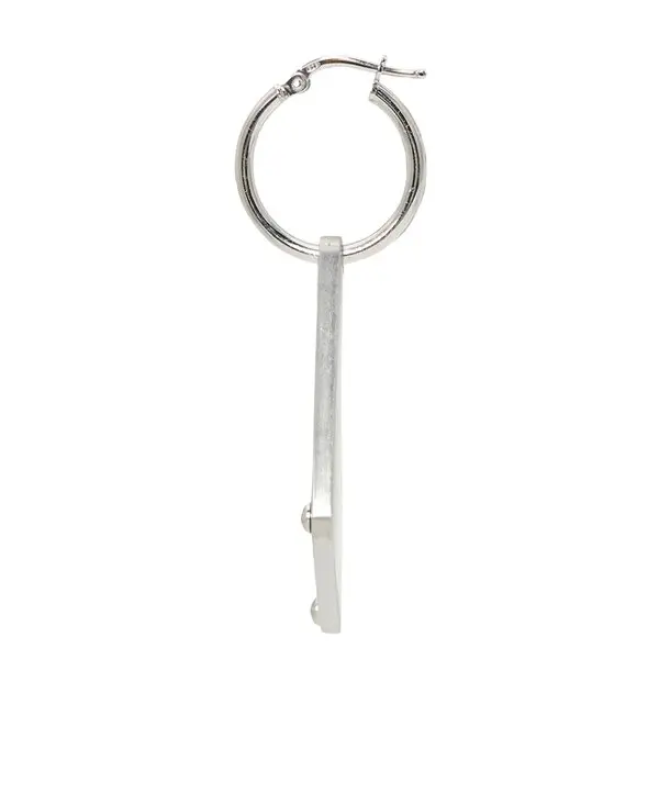 Prada Triangle Logo Hoop Earrings