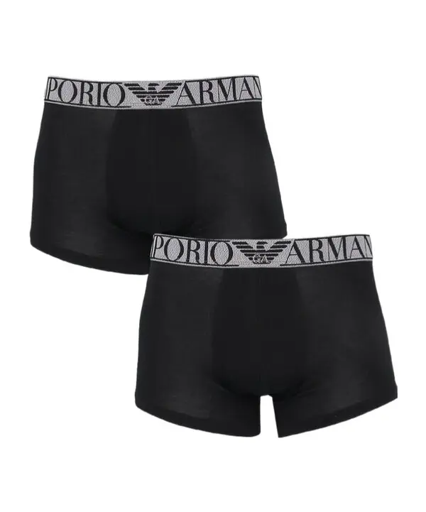 Emporio Armani Elastic Waist Boxer Underwear 2-piece Set - Black