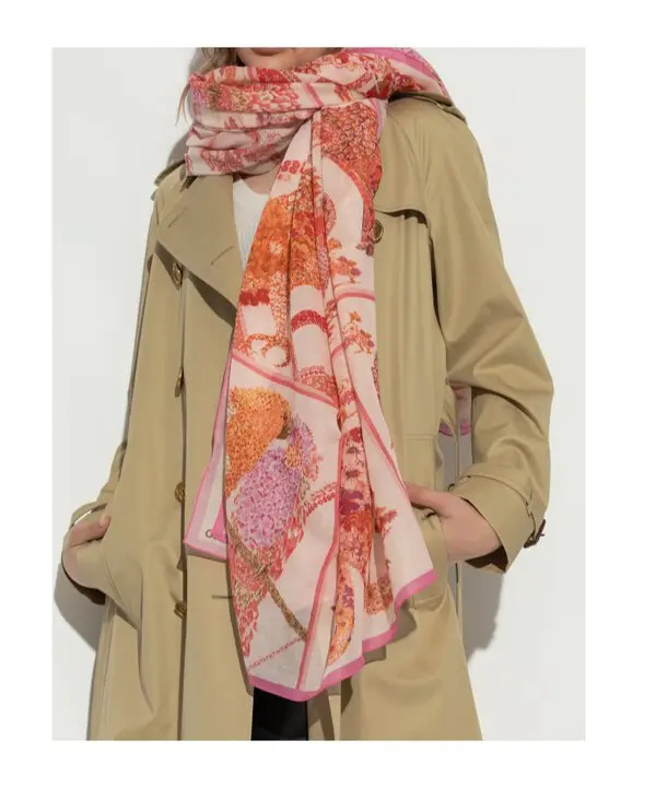 FERRAGAMO Floral Print Scarf