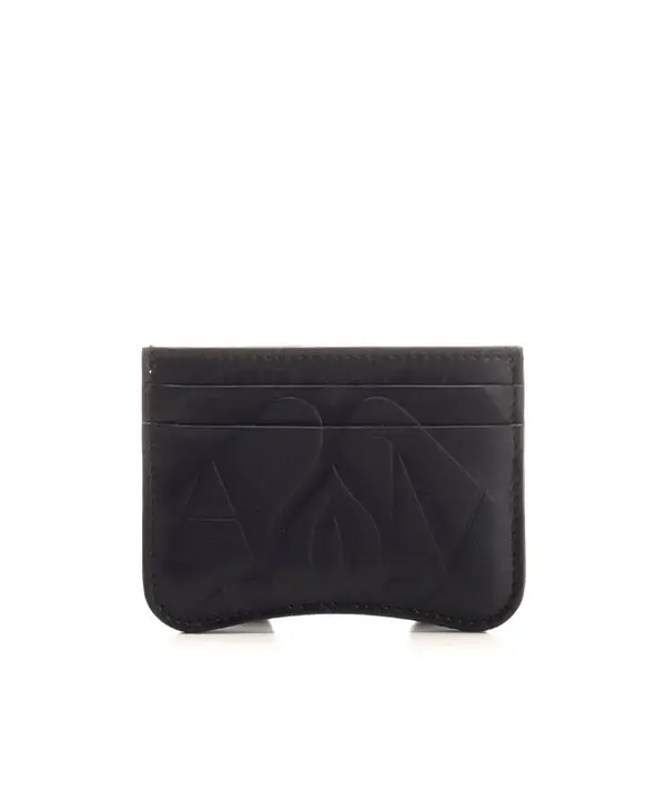 Alexander McQueen The Seal Logo Embossed Cardholder