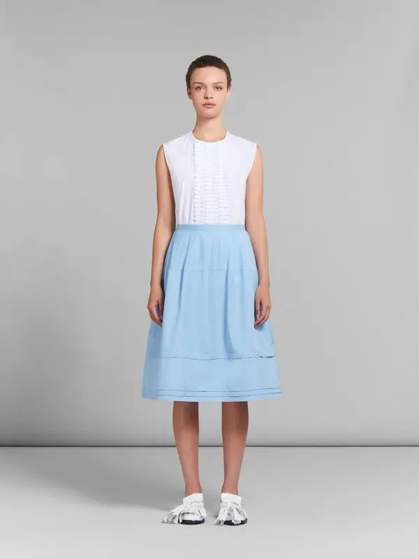 Marni Pleat-detailed High-waisted Midi Skirt