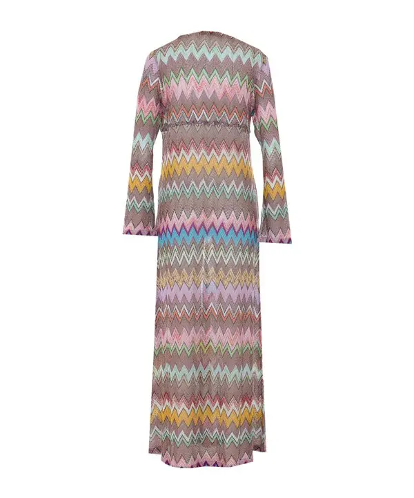 Missoni Chevron Long-sleeve Knitted Dress