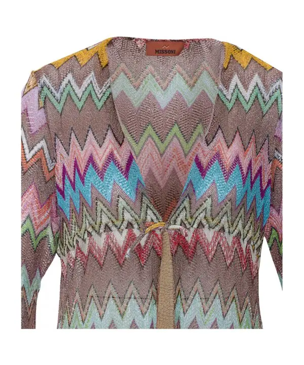 Missoni Chevron Long-sleeve Knitted Dress