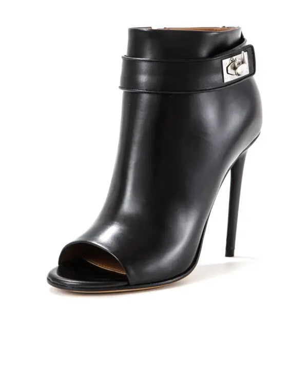Givenchy Open-toe Stiletto Ankle Boots With Side Zipper