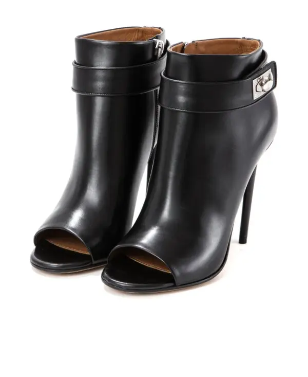 Givenchy Open-toe Stiletto Ankle Boots With Side Zipper