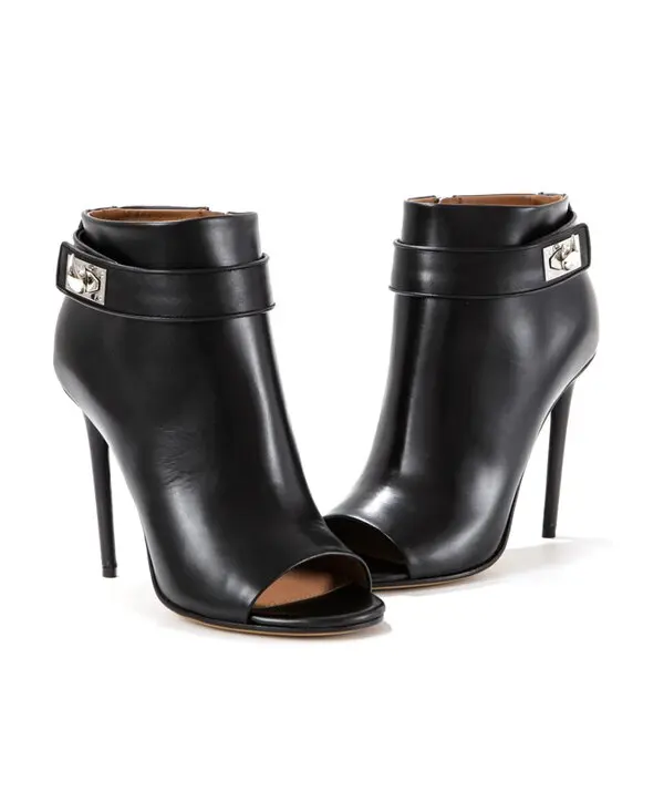 Givenchy Open-toe Stiletto Ankle Boots With Side Zipper