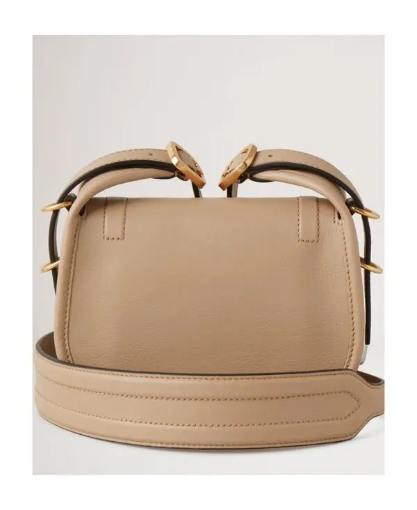 Mulberry Mini Sadie Leather Satchel With Typography Lock Closure