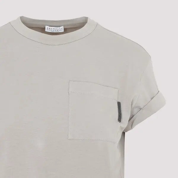 Brunello Cucinelli Shiny Tab T-shirt