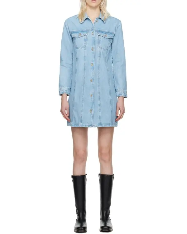 A.p.c. Long-sleeved Denim Shirt Dress
