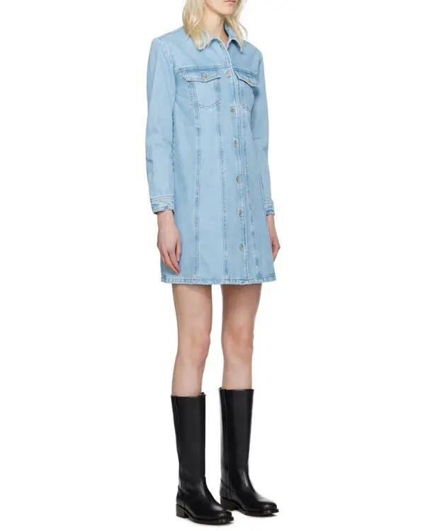 A.p.c. Long-sleeved Denim Shirt Dress
