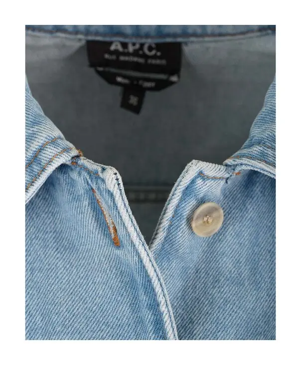 A.p.c. Long-sleeved Denim Shirt Dress