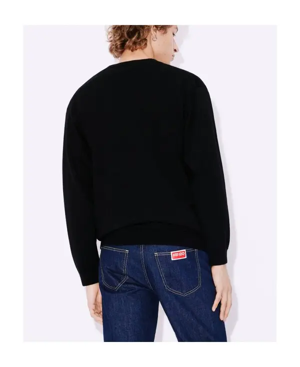 Kenzo Boke Flower Crest Embroidered Knitted Sweater